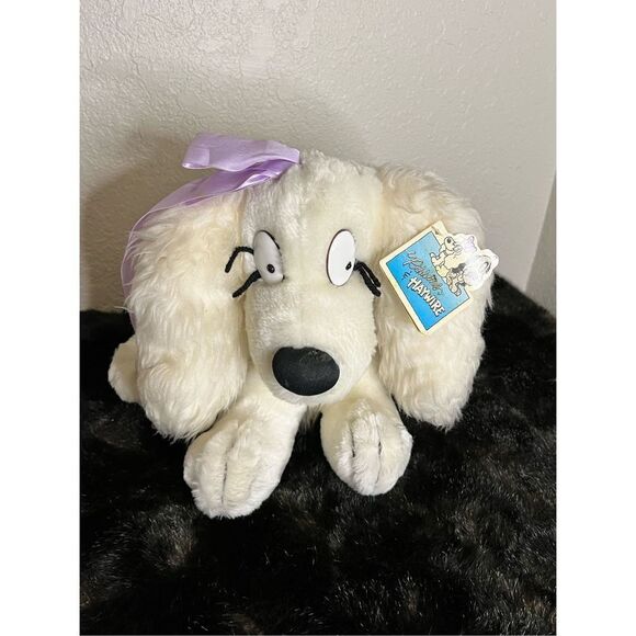 Hallmark | Toys | New Hallmark3 White Plush Girl Puppy Dog W Purple Bow ...